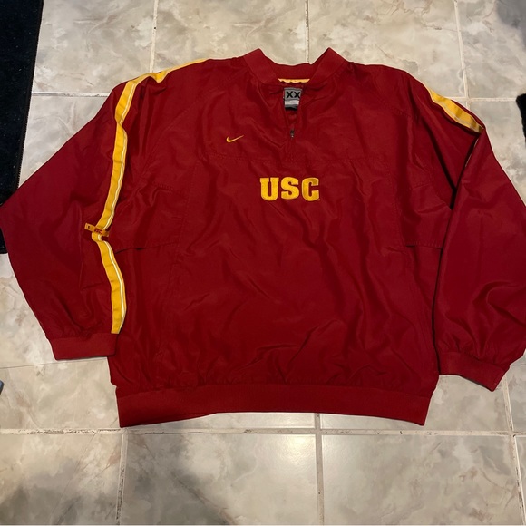 Jackets & Coats | Vintage Usc Trojans Mike Windbreaker Jacket Xxl Men ...